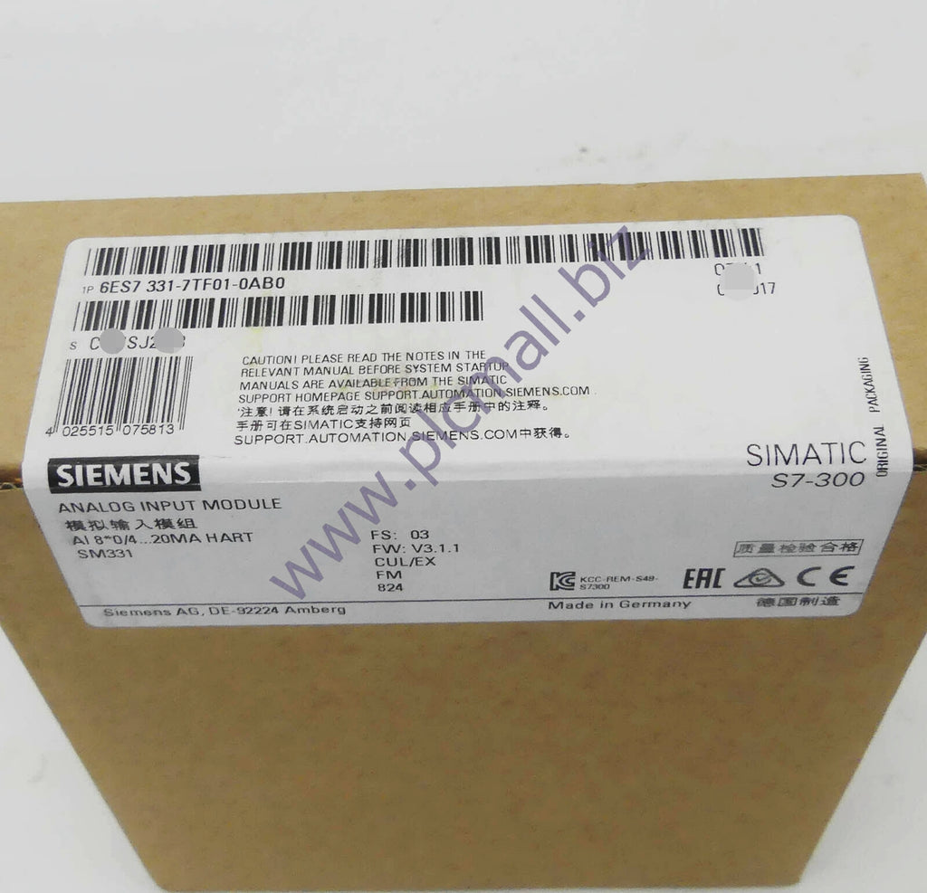 6ES7331-7TF01-0AB0 Siemens SIMATIC DP, HART analog input BRAND NEW ...